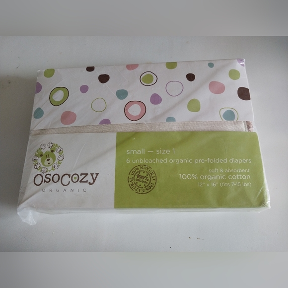 osocozy | Other | Osocozy Organic 6 Unbleached Prefolded Diapers 0 ...